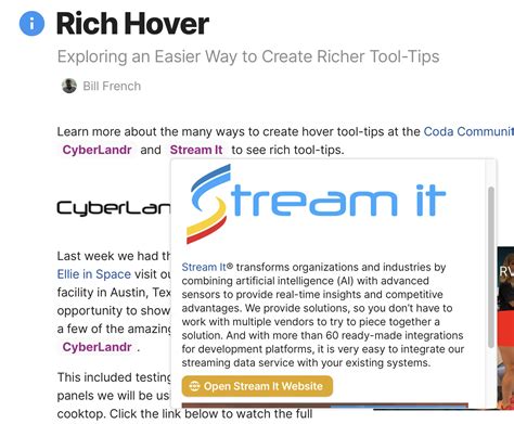 How To Create Tool Tip Pop Ups Ie Show Additional Info Upon Mouse