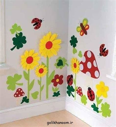 تزیین دیوار مهد کودک ” 2025؛ با نقاشی مقوا کاغذ رنگی بسیار خلاقانه طرح