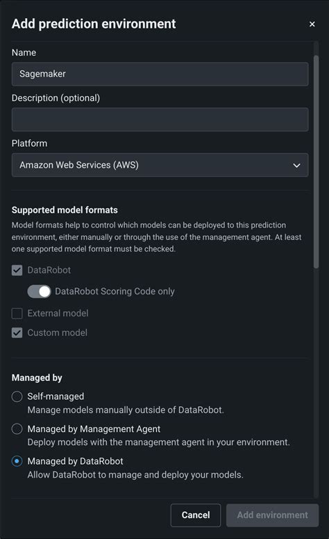 Automated Deployment And Replacement In Sagemaker Datarobot Docs