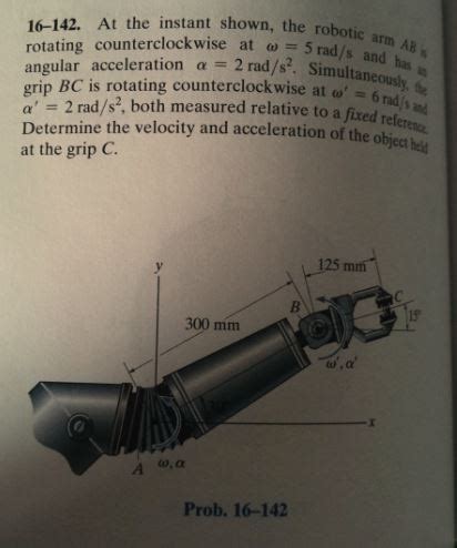 Solved At The Instant Shown The Robotic Arm AB Is Chegg Com