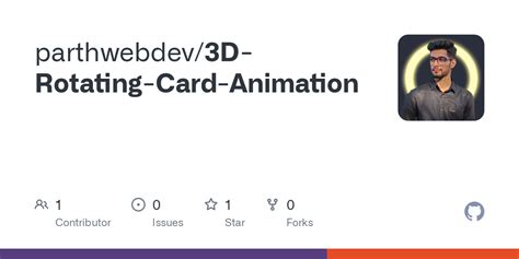 github parthwebdev 3d rotating card animation