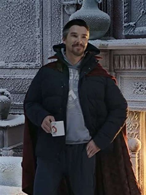 Benedict Cumberbatch Spider Man No Way Home Blue Puffer Jacket