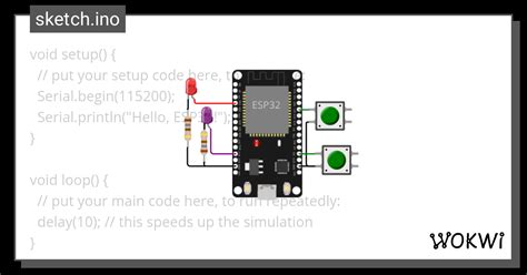 Button Led Intro Wokwi Esp32 Stm32 Arduino Simulator