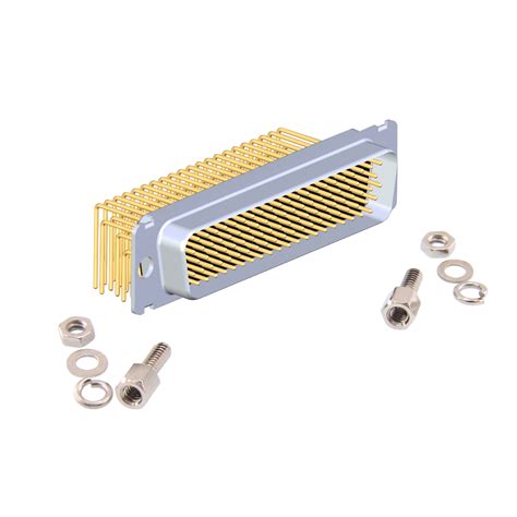 104 Pin D Type Male Connector 40 963 104 Rf Pcb Mount Right Angle With 4 40 Unc Screwlocks 5a