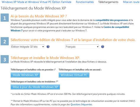Windows 7 Et Le Mode Xp