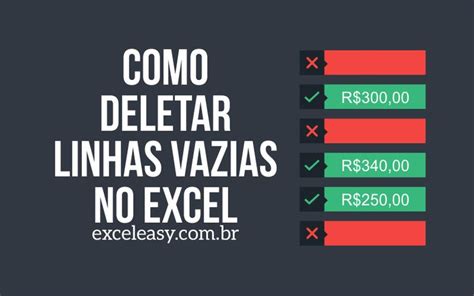 3 Maneiras Simples De Deletar Linhas Vazias No Excel Tudo Sobre Excel