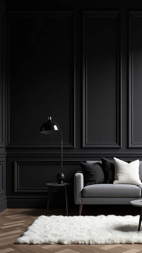 Modern Black Wall Color Drenching Black Black Brick Wall Ideas Bts