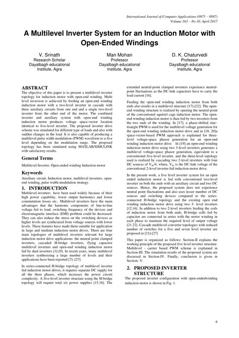 Pdf Simulation And Design Of Modified Spwm And Single Phase Five