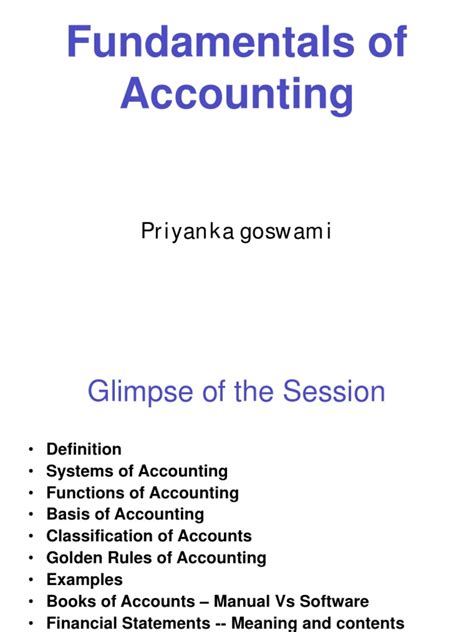 Accounting Fundamentals Pdf Debits And Credits Income Statement