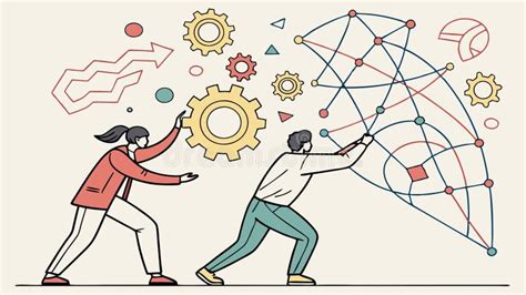 People Holding Umbrella Of Gears Teamwork And Collaboration Concept Vector Design Generative Ai