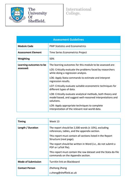 SOLUTION P Sec Assessment Guidelines Sa2 Time Series Econometrics Project Studypool