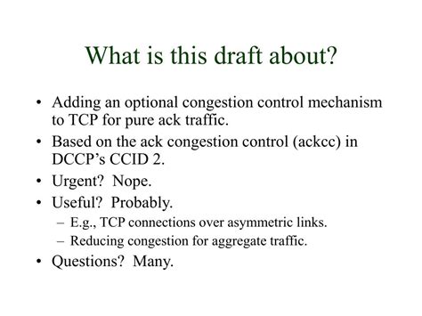 ppt adding acknowledgement congestion control to tcp powerpoint