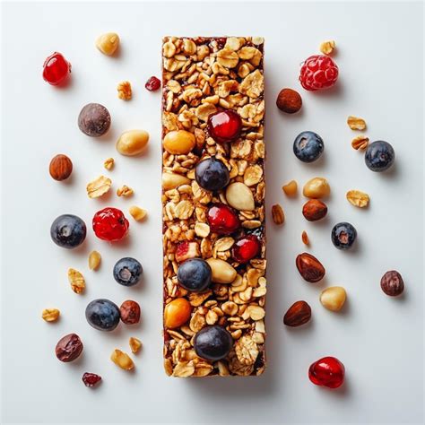 Snack Bar On White Background Premium AI Generated Image