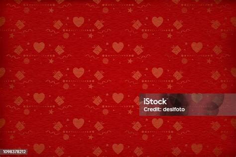 어두운 빨간색 그런 지의 수평 벡터 일러스트 레이 션 마음 선물 및 별 오래 된 배경과 워터 마크 크리스마스에 대한 스톡 벡터 아트 및 기타 이미지 Istock