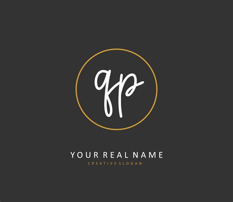 QP Initial Letter Handwriting And Signature Logo A Concept Handwriting Initial Logo With