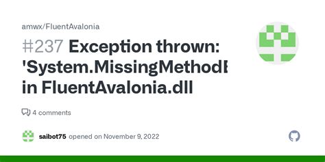 Exception Thrown Systemmissingmethodexception In Fluentavaloniadll