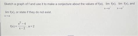 Solved Sketch A Graph Of F And Use It To Make A Conjecture