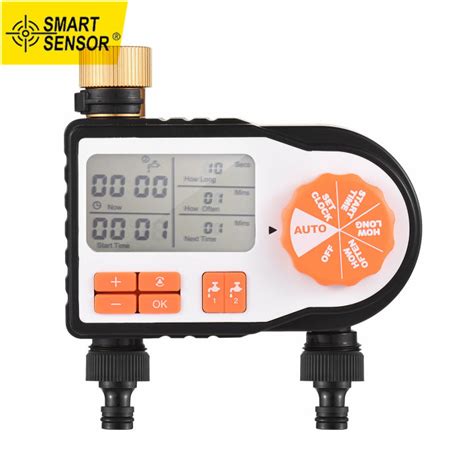 Smart Sensor Digital Automatic Watering Timer With 2 Hose Connectors Programmed Garden