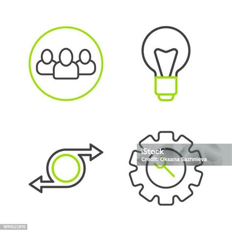 라인 렌치 및 기어 화살표 전구 및 프로젝트 팀 기본 아이콘을 설정합니다 벡터 개념에 대한 스톡 벡터 아트 및 기타 이미지 개념 경영자 공영 주택 단지 Istock