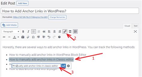 How To Add Anchor Links In WordPress Effectively LTHEME