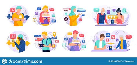 Voice Assistant Smart Speaker Virtual Assistant Sound Robot People