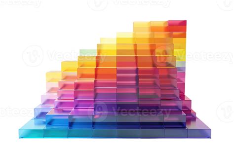 Colorful 3d Bar Chart Illustration With Gradient Effect Showcasing Data Analysis Growth