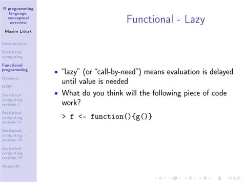 r programming language conceptual overview ppt