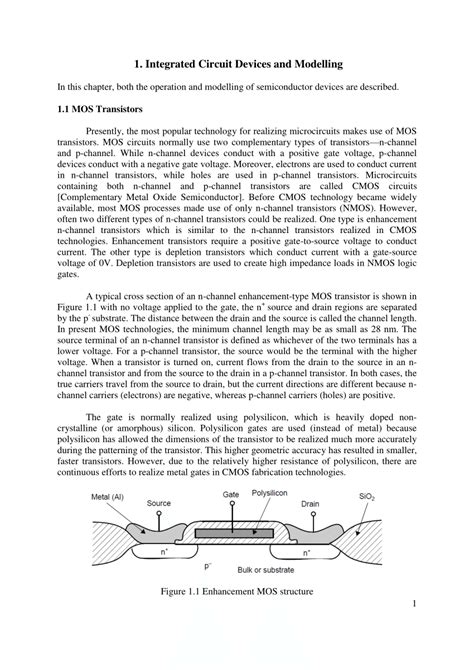 pdf integrated circuit devices and modelling