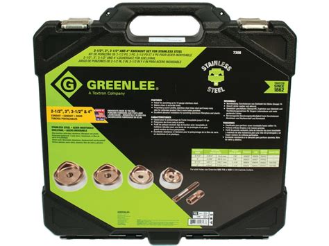 Greenlee 7308 Stainless Steel Knockout Set 25 To 4 Conduit