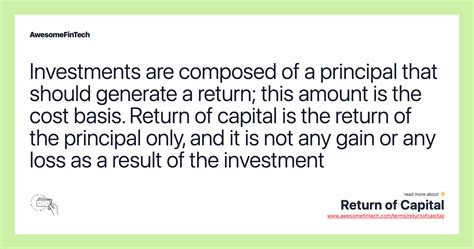 Return Of Capital AwesomeFinTech Blog