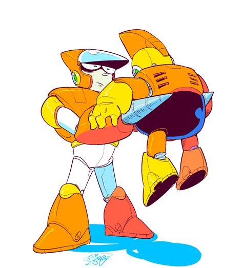 Crash Man And Bomb Man Mega Man And 3 More Drawn By Princeuurw4387