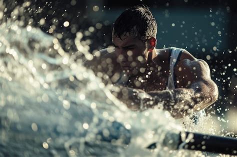 Premium Photo Pushing Limits The Rhythm Of Rowing