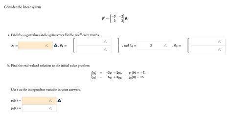 solved consider the linear system a find the eigenvalues