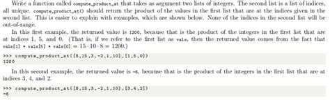 solved write a function called compute product at that takes