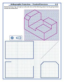 Multiview Drawing Practice Execices By Mohamed Glioula TPT