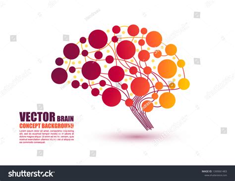 Colorful Gradient Brain Concept Vector Illustration Stock Vector