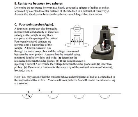 Solved Resistance Between Two Spheres Determine The
