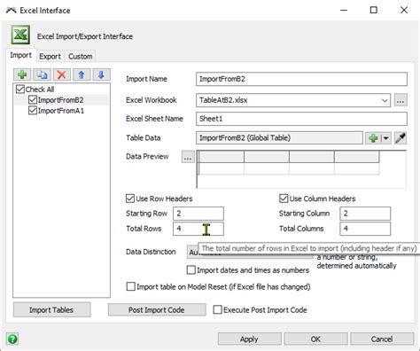 Import Row And Column Headers From Excel With An Offset From A1