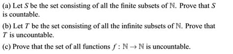 Solved A Let S Be The Set Consisting Of All The Finite Chegg