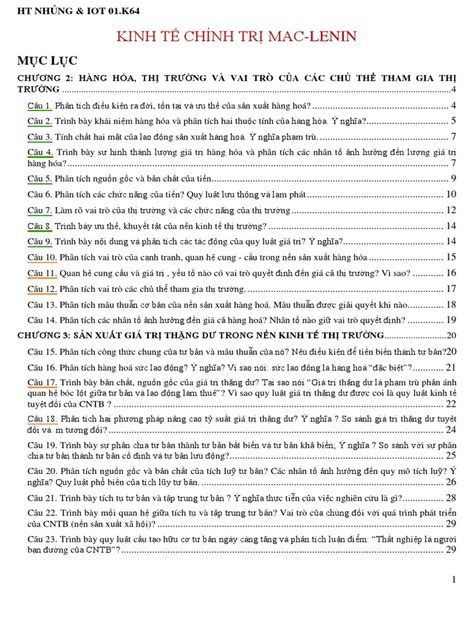 C NG Kinh T CH NH TR Mac Lenin 1 | PDF