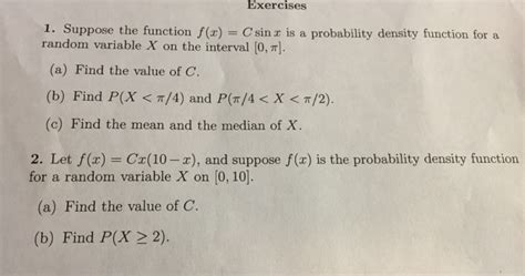 solved 1 suppose the function f x c sin z is a
