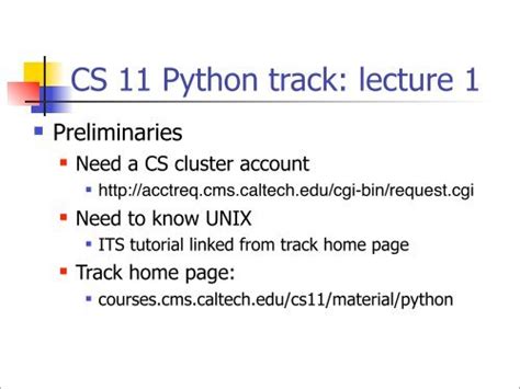 Cs 11 C Track Lecture 1 Caltech