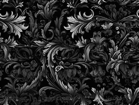 Seamless Pattern Royal Vintage Victorian Gothic Background Rococo