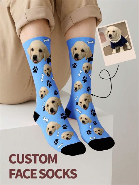 1 Pair Custom Face Socks Custom Photo Sock Custom Printed Socks