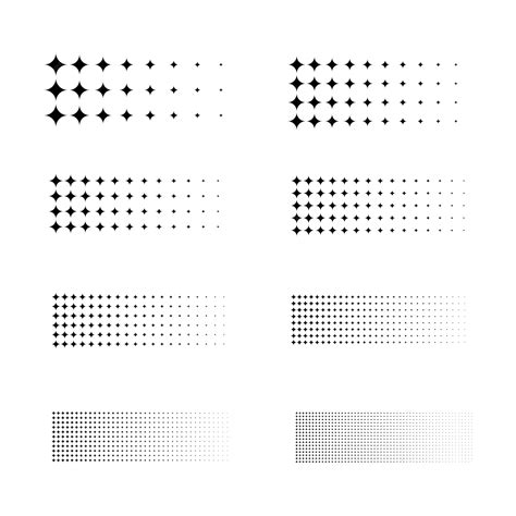 Premium Vector Star Halftone Collection