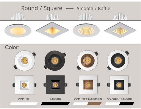 5cct Tunable 2 Square Anti Glare Downlights