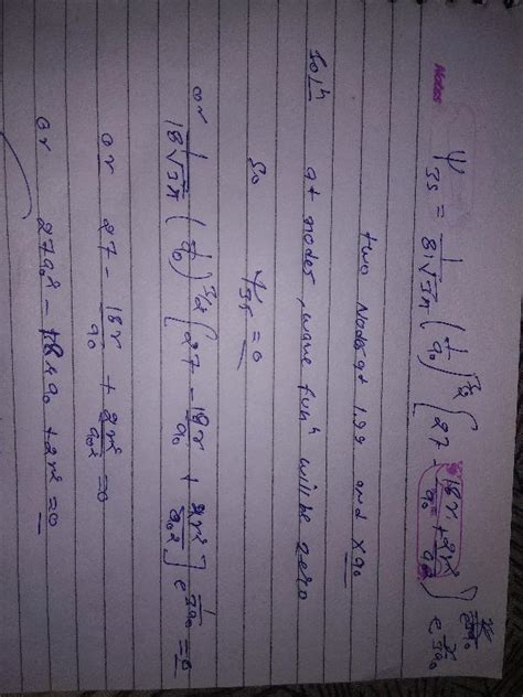 For 3s Orbital Of Hydrogen Atom The Normalised Wave Function Is