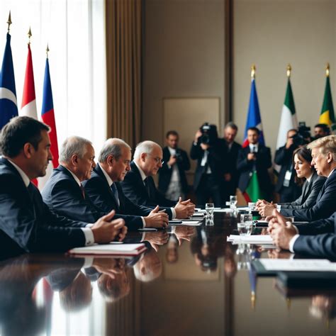 Free Global Leaders Meet Image Diplomacy Summit Leaders Download