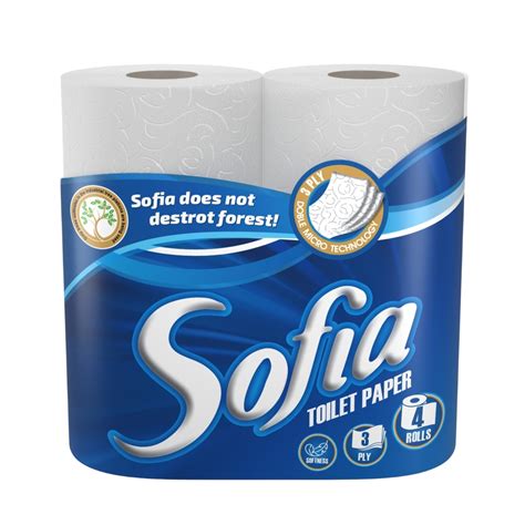 Sofia ტუალეტის ქაღალდი 3 ფენა 4 ც Veli Store