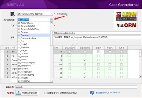 csframework codegeneratorv6 0 生成实体类orm 开发框架文库